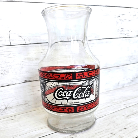 Coca Cola | Kitchen | Vintage Coca Cola Coke Godfathers Pizza Glass ...